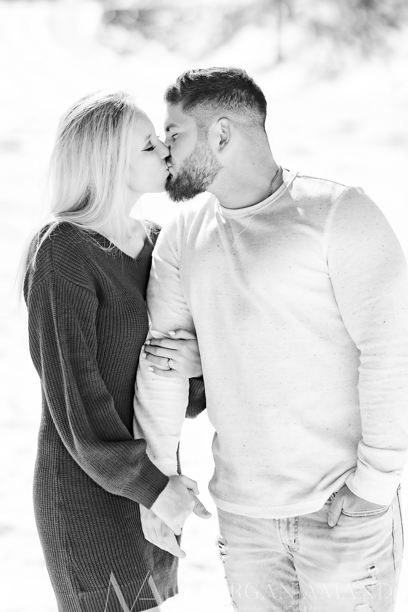 Winter Beech Mountain Engagement Session in the Snow