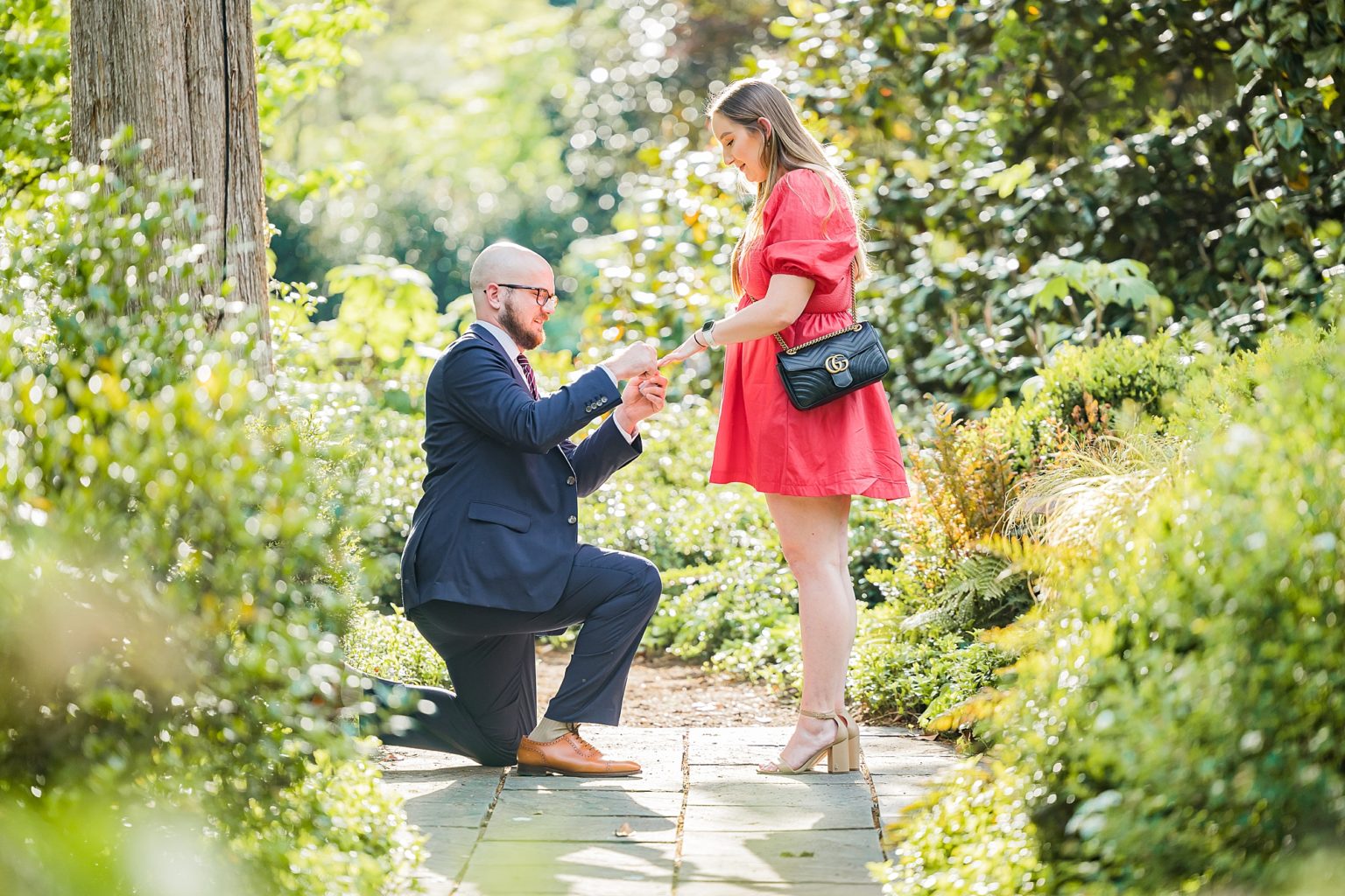 Surprise Duke Mansion Proposal in the Gardens